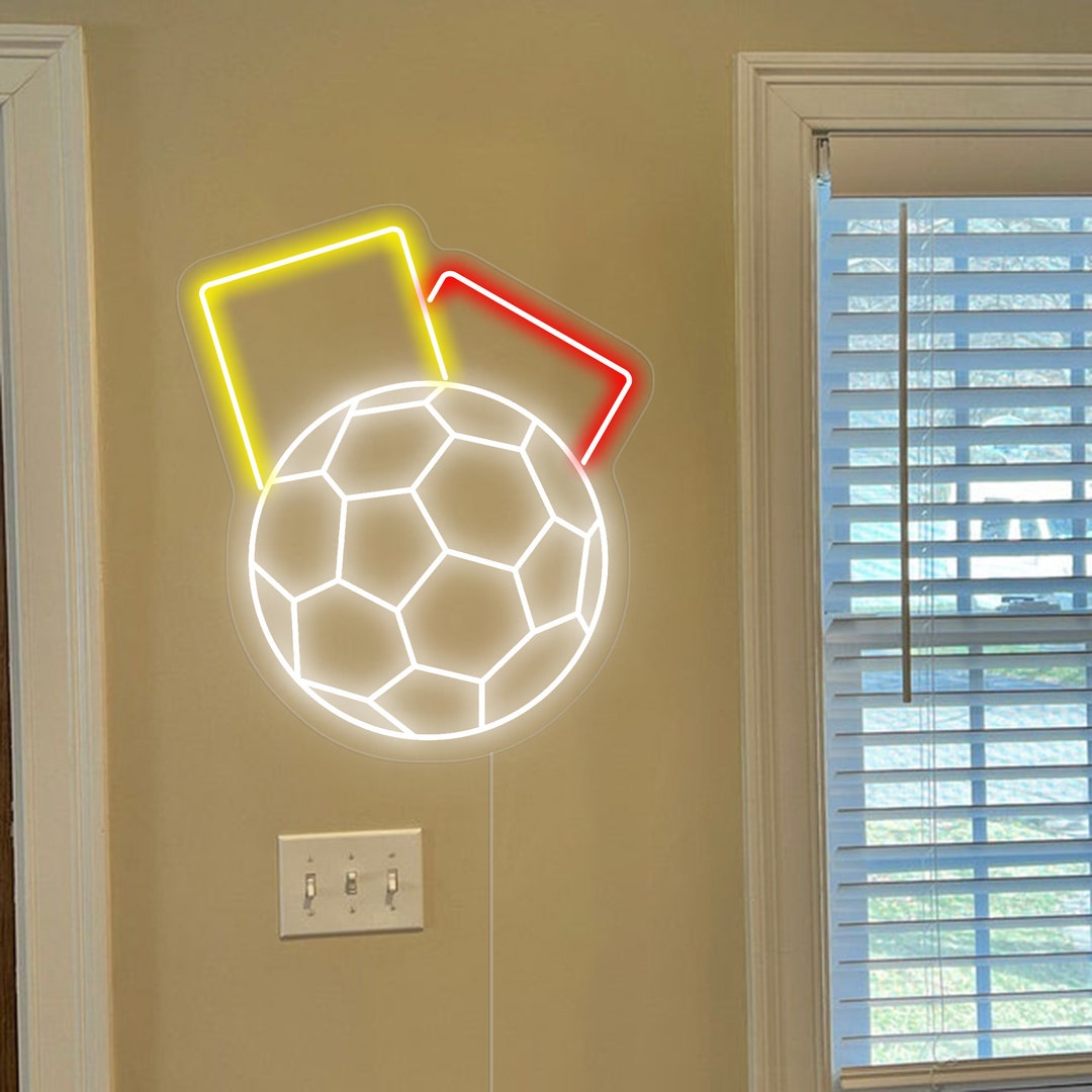 Soccer Ball LED Neon Sign, Soccer Neon Sign, Soccer Led Light Sign ...