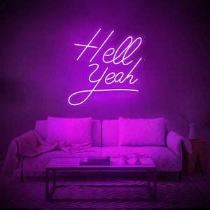 Hell Yeah Led Neon Sign Hell Neon Light Home Decor Custom Made Neon ...
