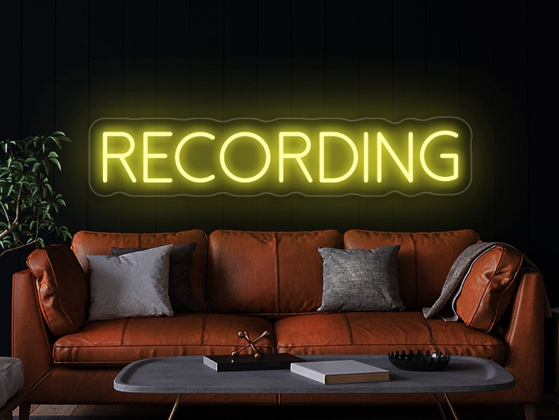 Recording LED Neon Sign Recording Led Sign Recording Light - Etsy