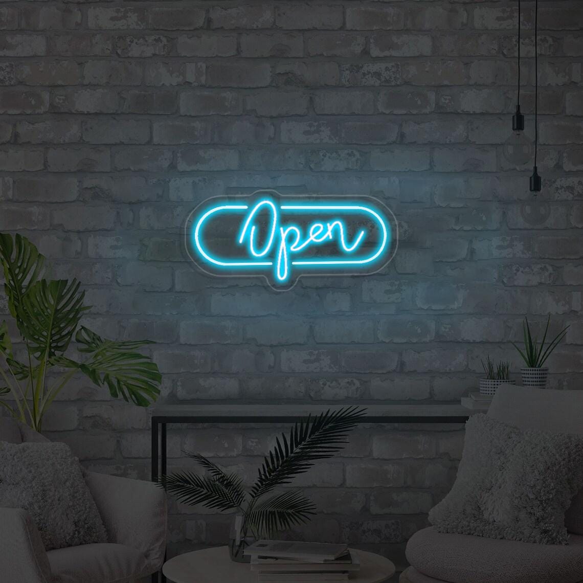 LED OPEN Neon Sign for Business Store Modern Open Sign With Remote ...