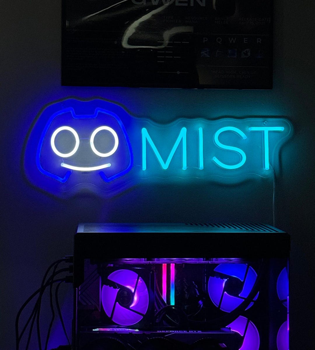 Custom Discord Username Neon Sign Discord Neon Light Custom Gamer Tag ...