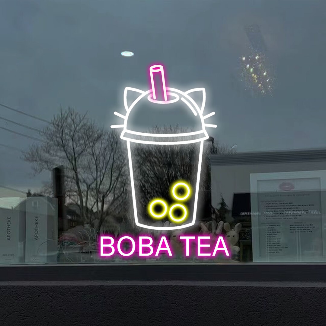 Boba Tea Neon Sign, Bubble Tea Custom LED Light, Milk Tea Neon Light ...
