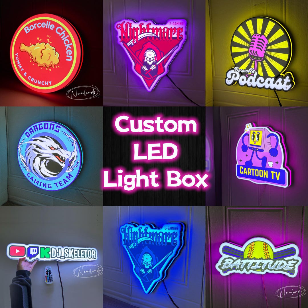 Custom LED Light Box Custom Made Lightbox for Business Logo,dj Lights ...