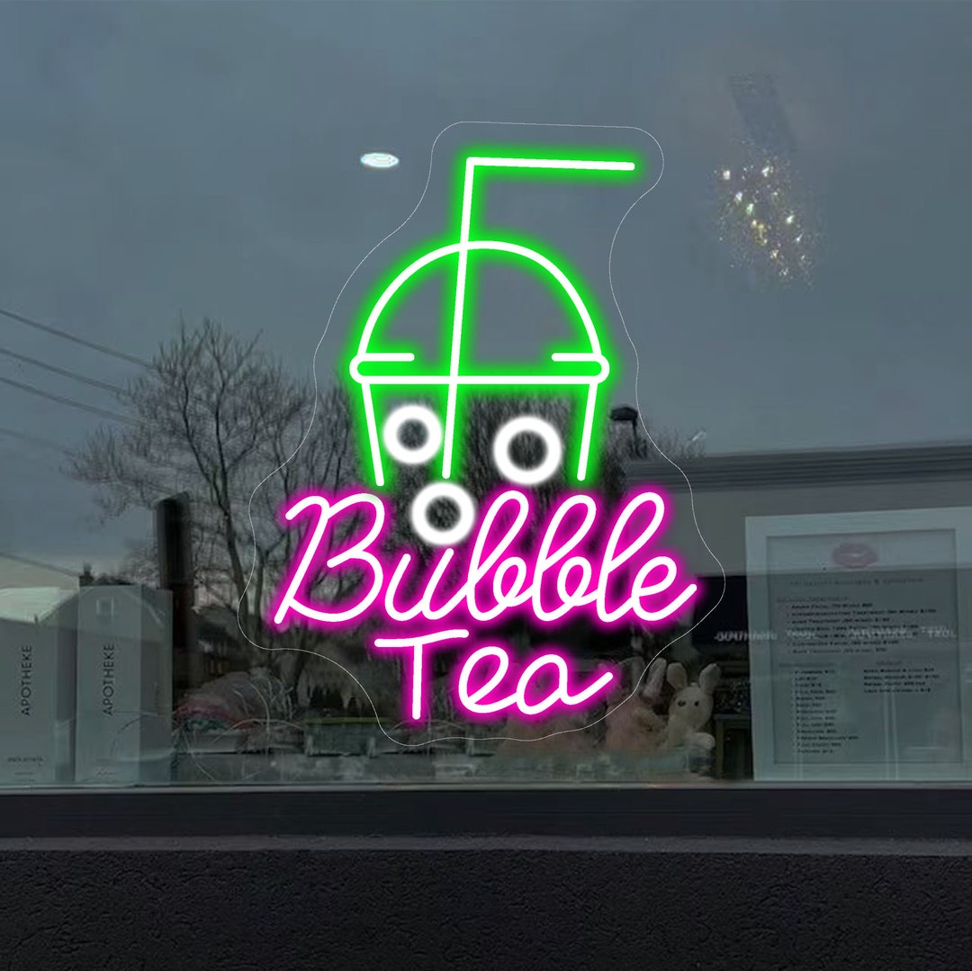Boba Tea Neon Sign, Bubble Tea Custom LED Light, Milk Tea Neon Light ...