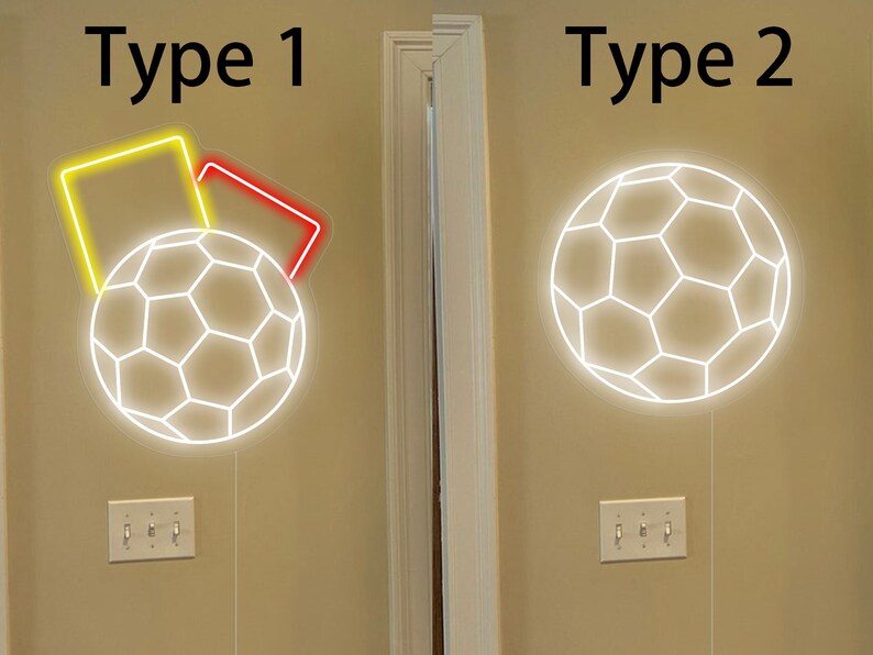 Soccer Ball LED Neon Sign, Soccer Neon Sign, Soccer Led Light Sign ...
