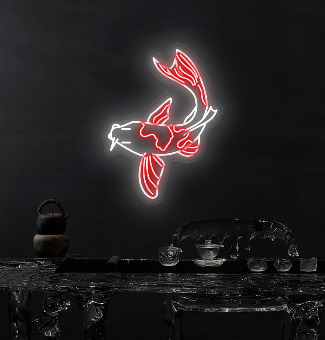 Japanese LED Neon Sign Koi Fish Neon Sign Custom Japan - Etsy