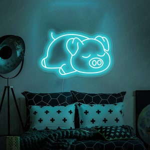 Cute Pig Neon Sign Led Pig Neon Sign Sweet Pig Neon Light Led Wall ...