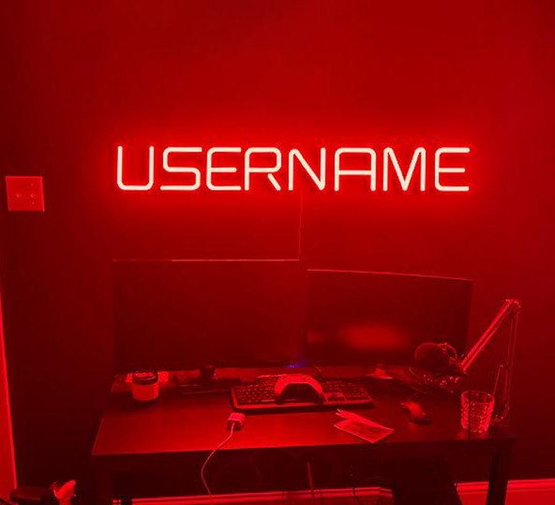 Custom Gamer Tag Neon Sign Gaming Wall Decor Custom LED Neon Light ...
