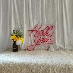 Hell Yeah Led Neon Sign Hell Neon Light Home Decor Custom Made Neon ...