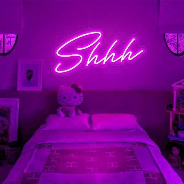Neon Shhh Sign - Etsy