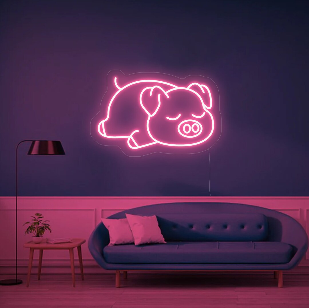Cute Pig Neon Sign Led Pig Neon Sign Sweet Pig Neon Light Led Wall ...