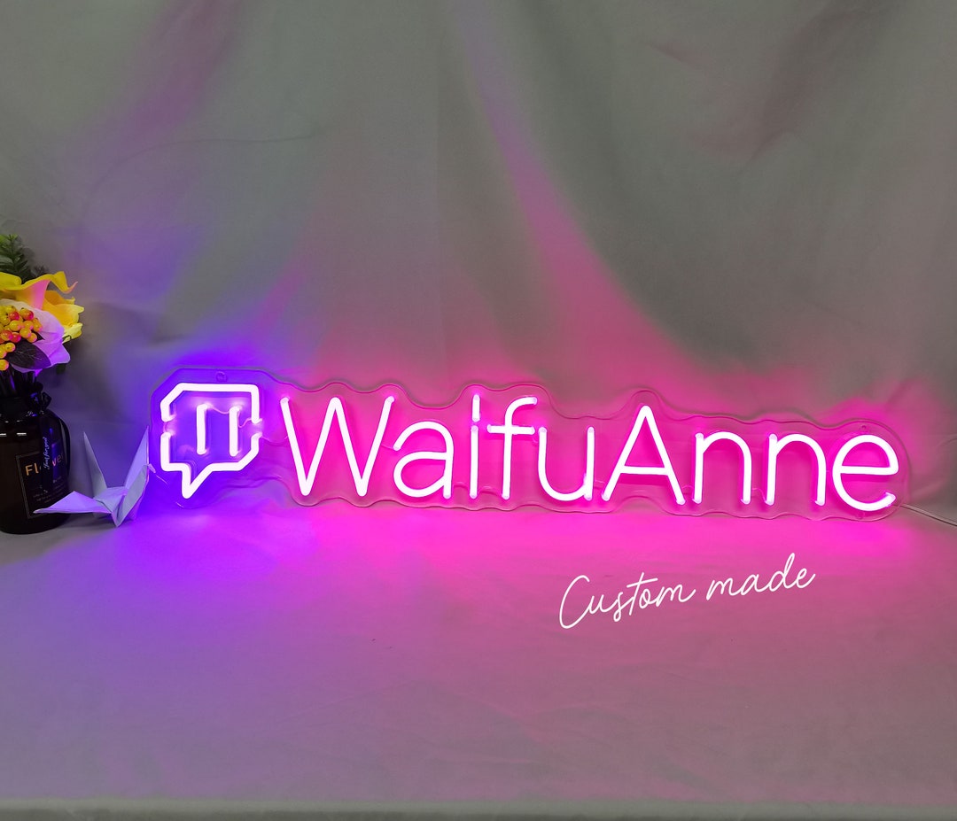Custom Twitch Username Neon Sign Twitch Neon Light Custom Gamer Tag ...