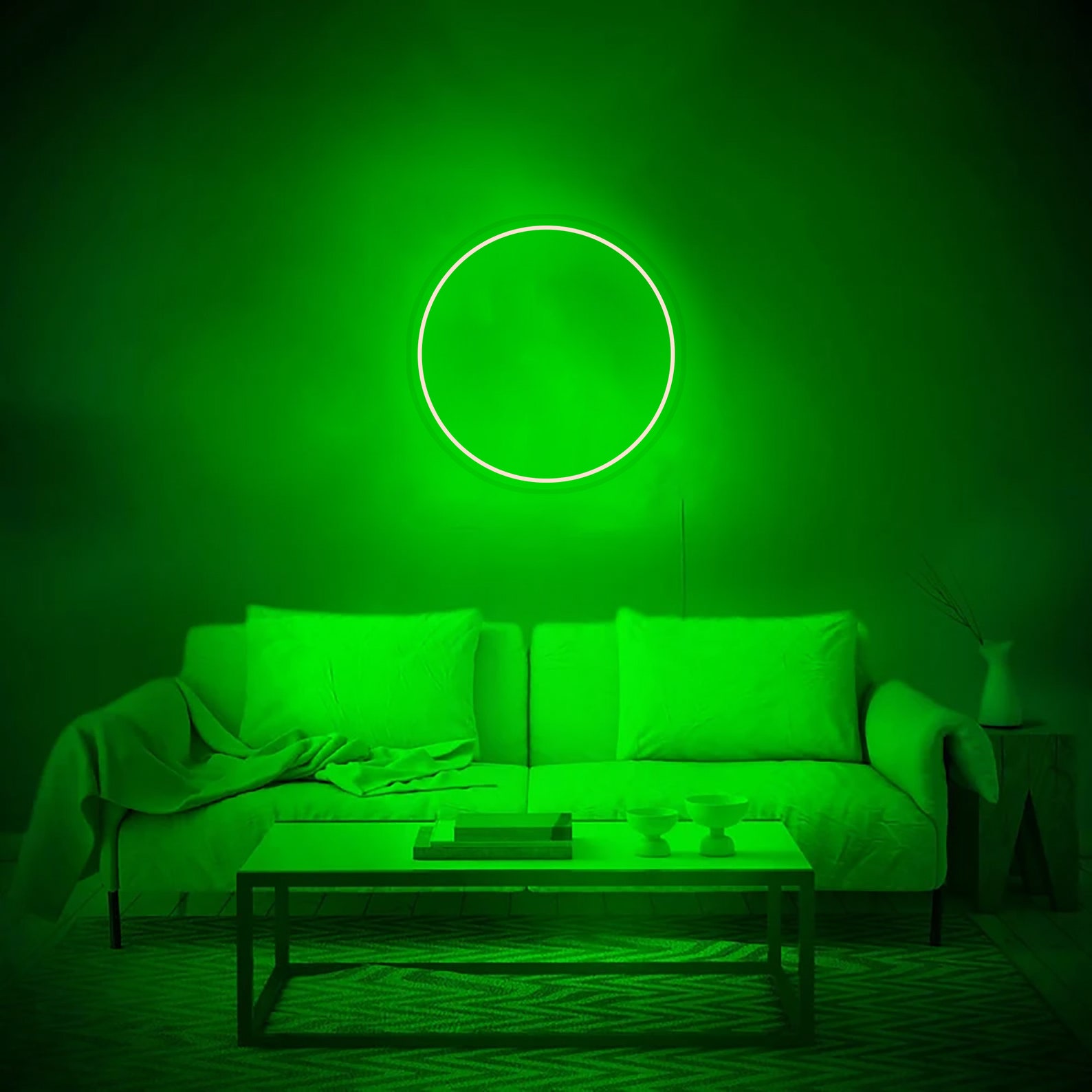 Circle Led Neon Sign Circle Neon Light Circle Round Home Decor - Etsy