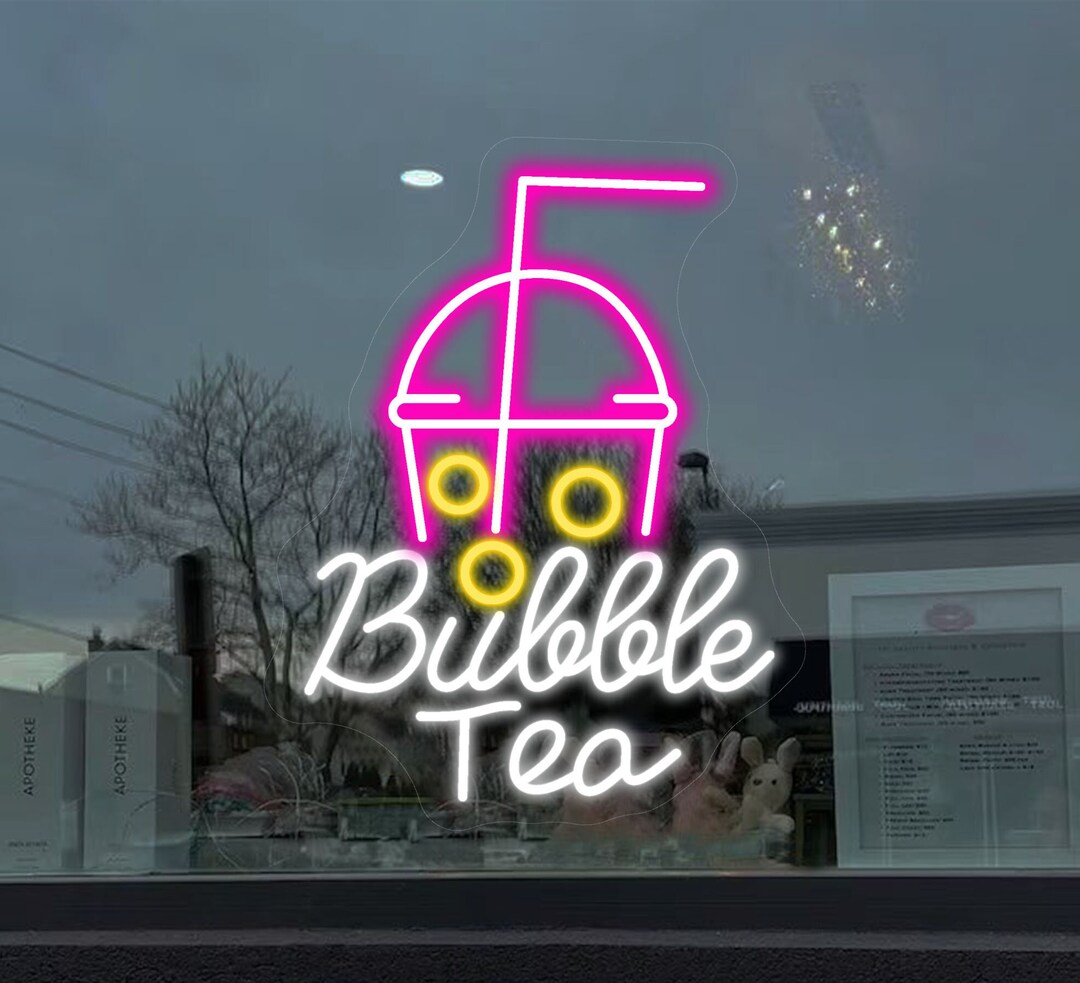 Boba Tea Neon Sign, Bubble Tea Custom LED Light, Milk Tea Neon Light ...