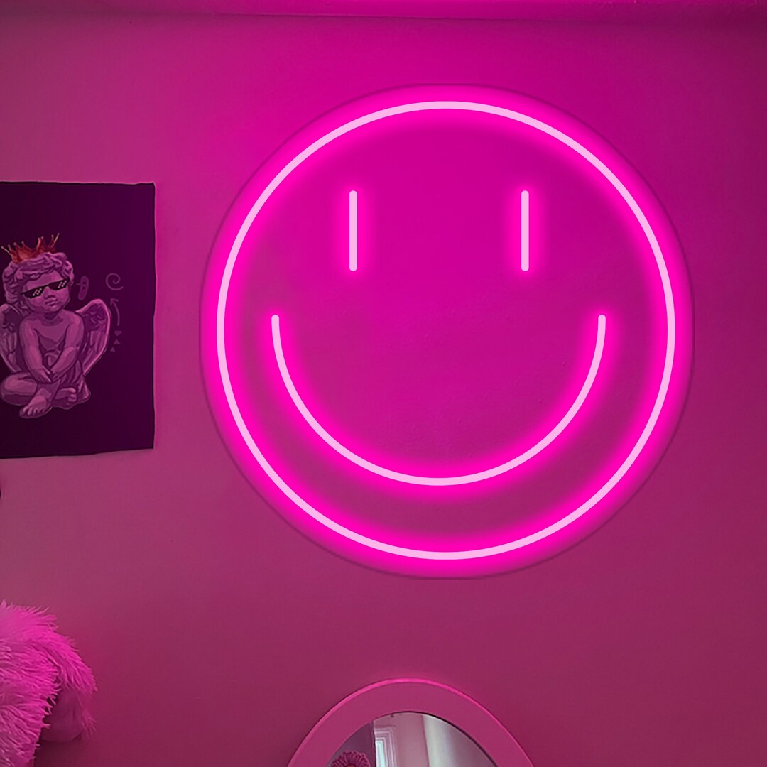 Smile Neon Sign,home Decoration,wall Art Neon LED Light for Living Room ...
