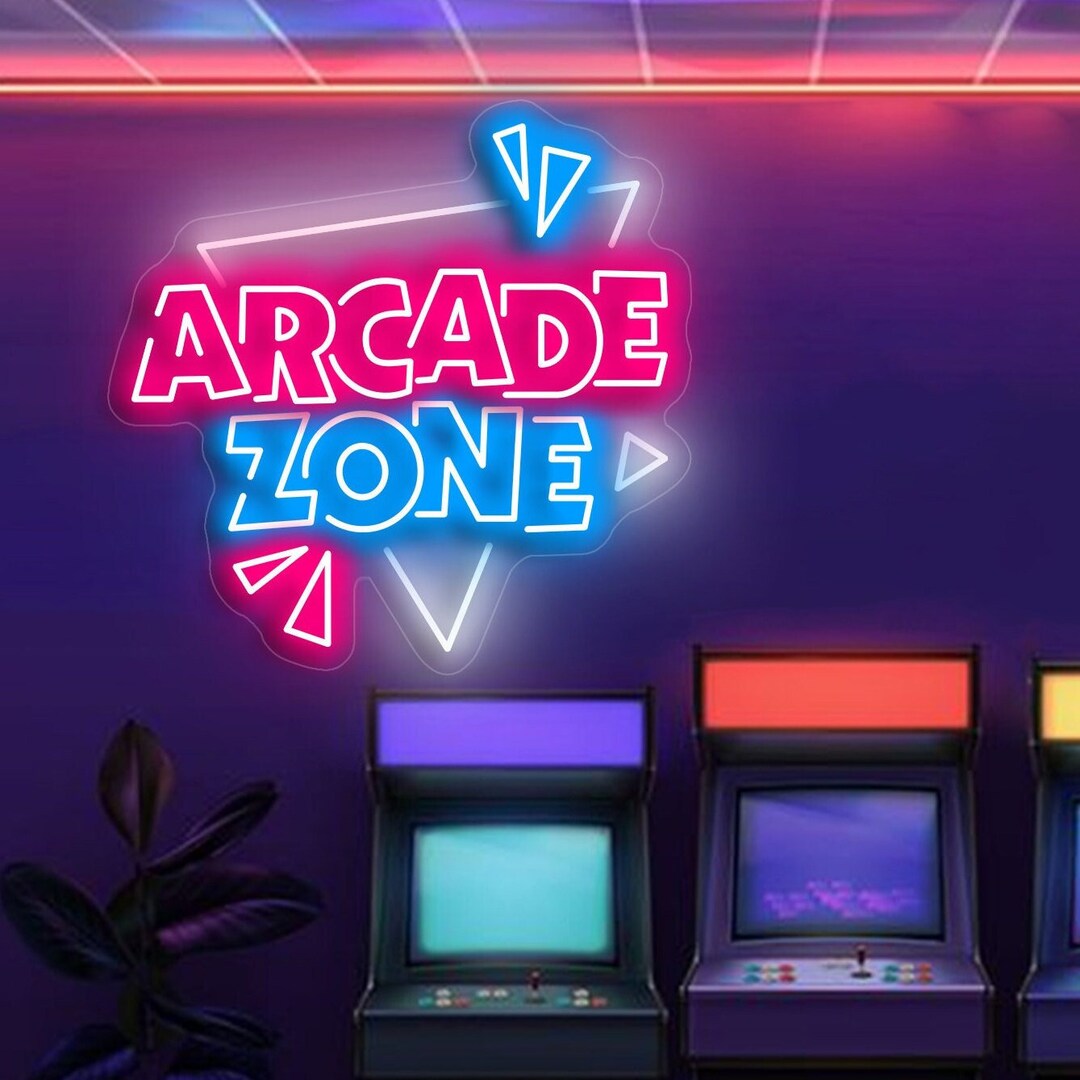 Arcade Zone Led Neon Sign Home Decor Custom Made Neon Light for Bedroom ...