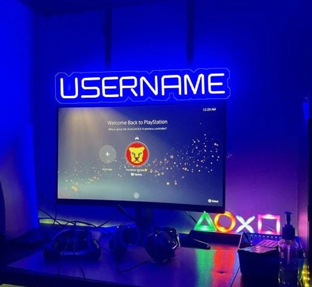 Custom Gamer Tag Neon Sign Gaming Wall Decor LED Sign Custom Twitch ...