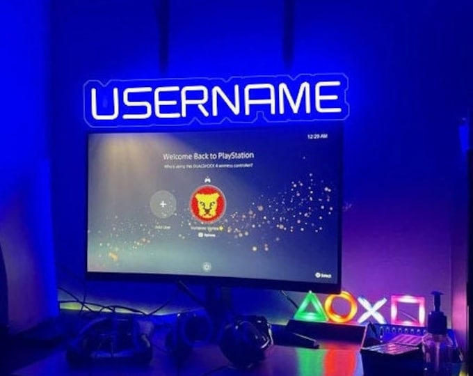 Custom Twitch Username Neon Led Wall Sign,custom Gamer Tag Led Sign for ...