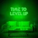 Time to Level up Decoration Neon Sign Game Room Neon Light Silicone ...