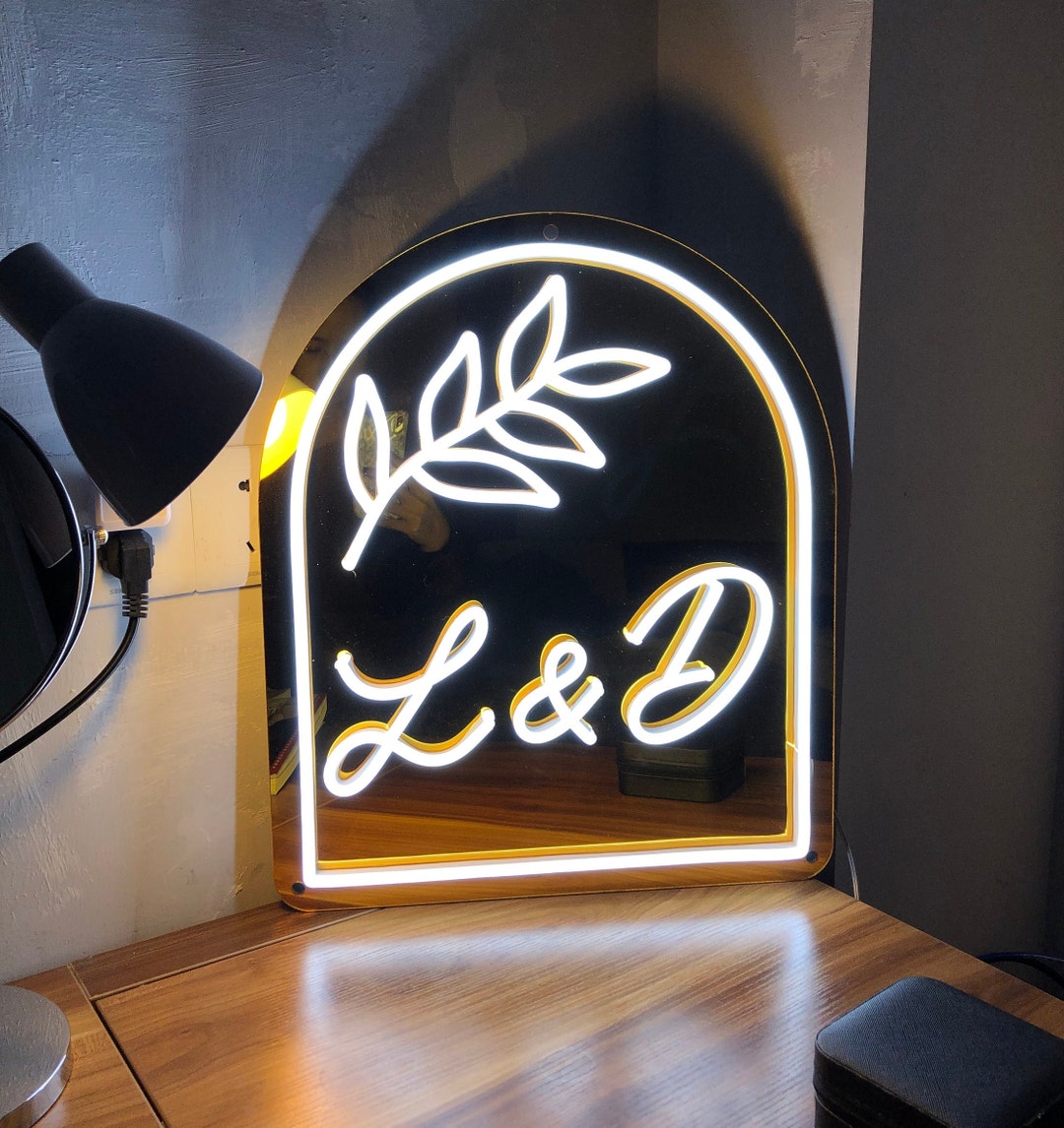 Custom Name Initials Wedding Neon Sign Boho Wedding Neon Sign Wedding ...
