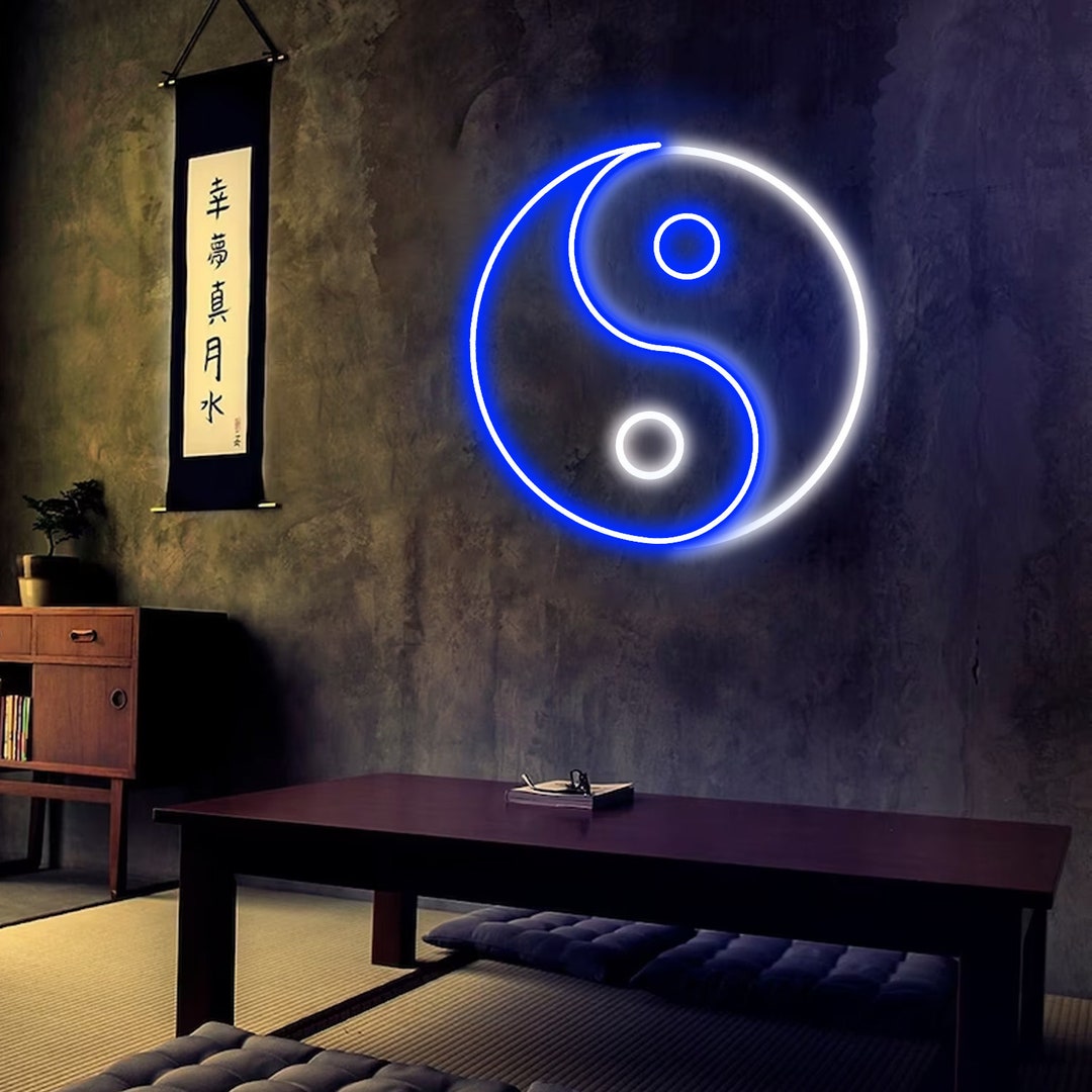 Yin Yang Neon Sign, Yin Yang Led Sign, Japanese Neon Sign, Custom Neon ...