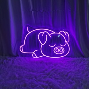 Cute Pig Neon Sign Led Pig Neon Sign Sweet Pig Neon Light Led Wall ...