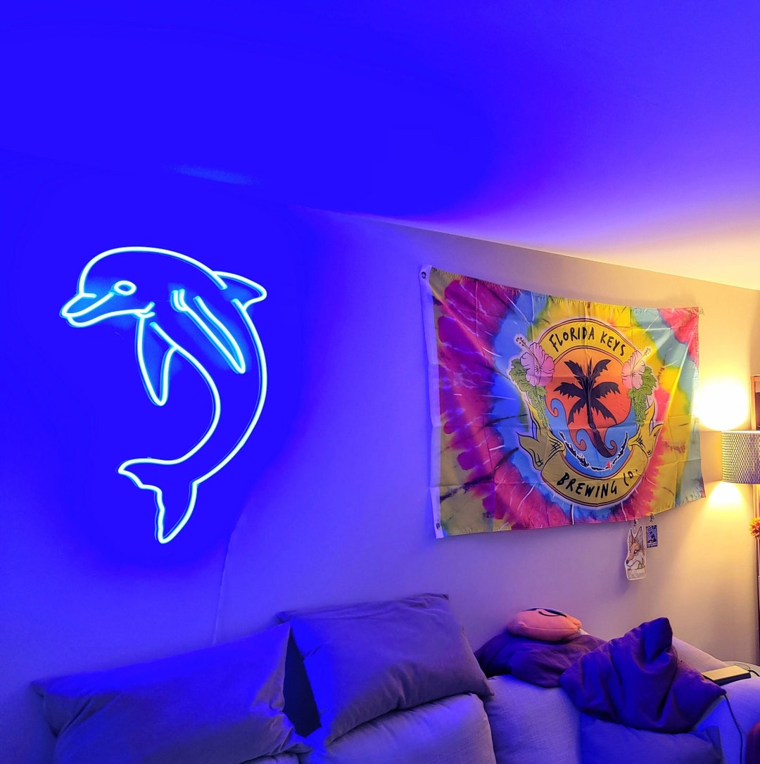 Dolphin Neon Sign, sea Animals Led Sign, Dolphin Neon Lights, wall ...