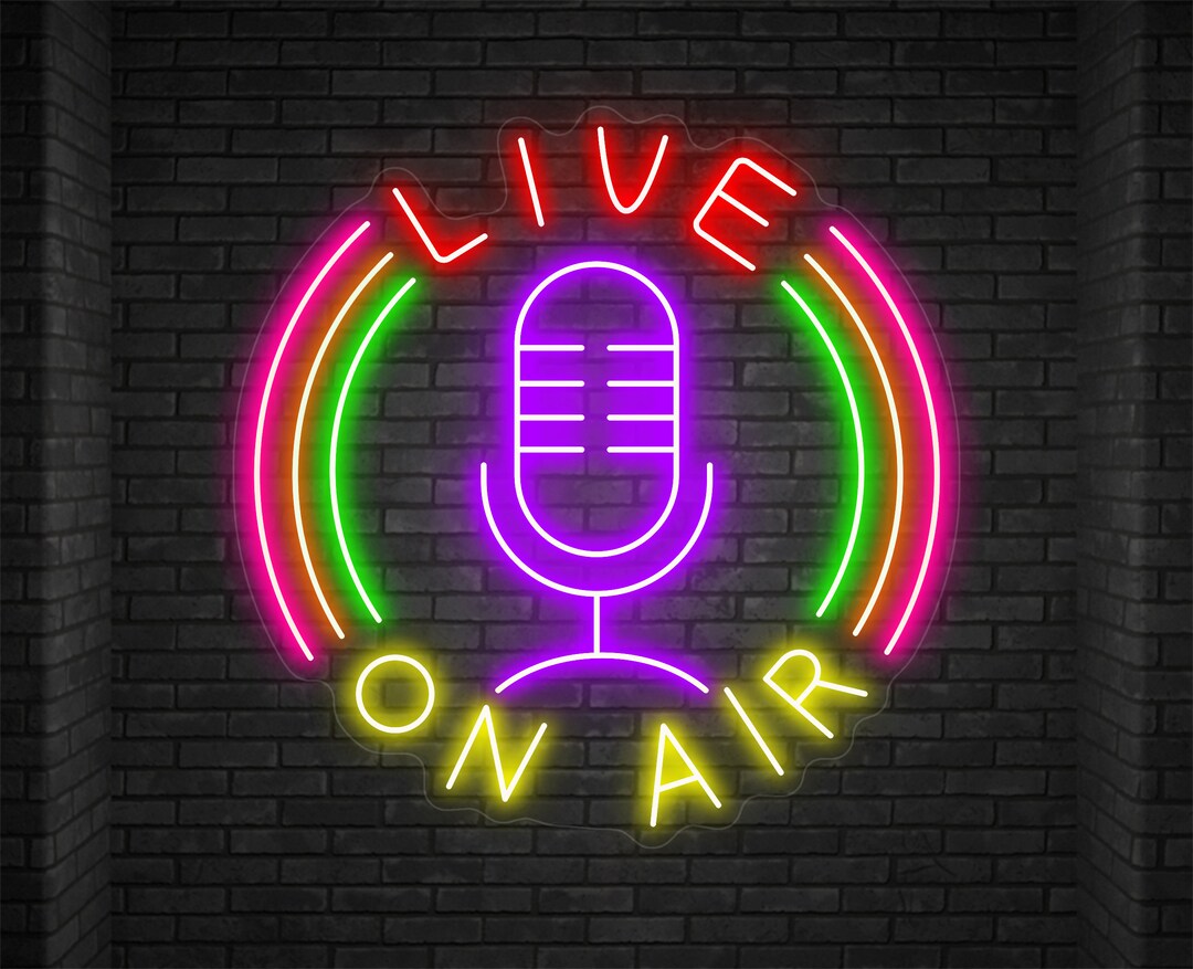 Microphone Led Neon Sign Studio Neon Light Home Decor Custom Made Neon ...