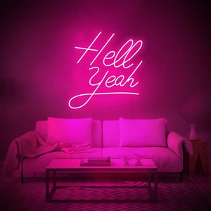 Hell Yeah Led Neon Sign Hell Neon Light Home Decor Custom Made Neon ...
