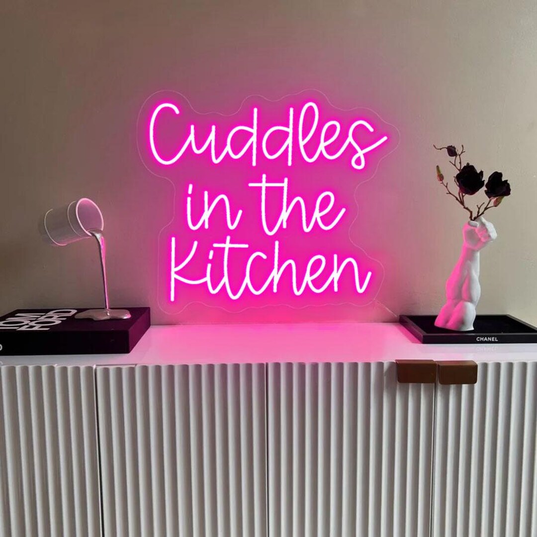 Cuddles in the Kitchen Led Neon Sign Neon Light Home Decor Custom Made ...