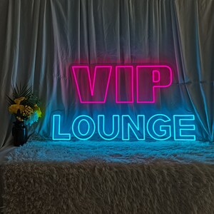 VIP Lounge Neon Sign,club Neon Sign, Shop Led Sign, Bar Neon Sign, Pub ...