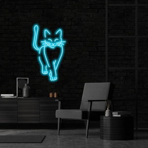 Walking Cat Neon Sign Cat Led Neon Sign Bedroom Decor,cat Lover Gifts ...
