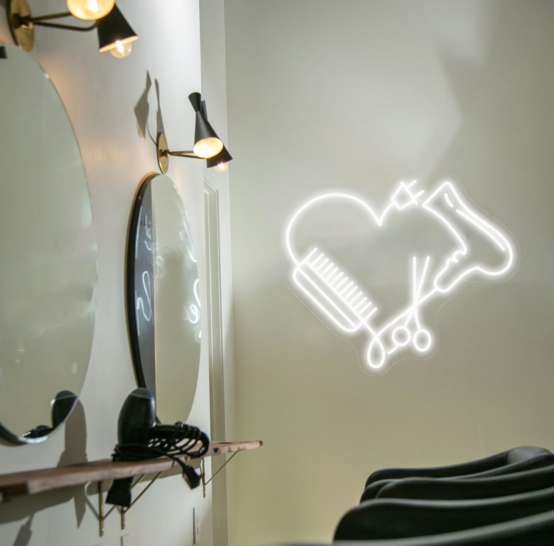 Custom Salon Neon Sign, Beauty Salon Signs, Neon Sings for Hair Salon ...