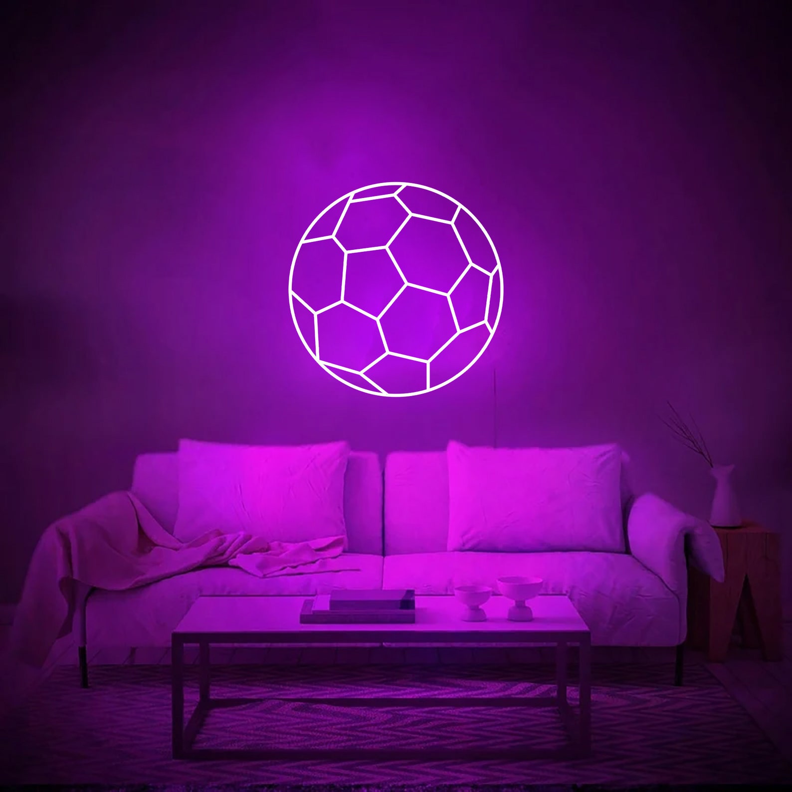 Soccer Ball LED Neon Sign, Soccer Neon Sign, Soccer Led Light Sign ...