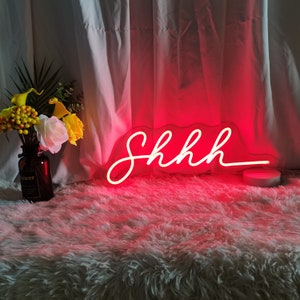 Shhh LED Neon Sign,shhh Led Sign,shhh Neon Light,shhh Wall Decor,neon ...