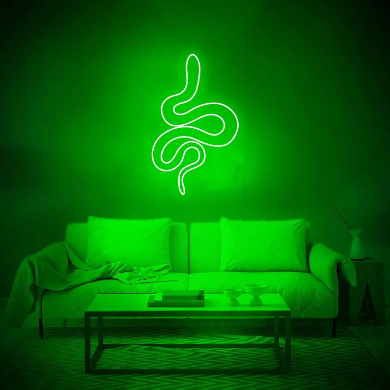 Snake Led Neon Sign Neon Light Home Decor Custom Made Neon - Etsy