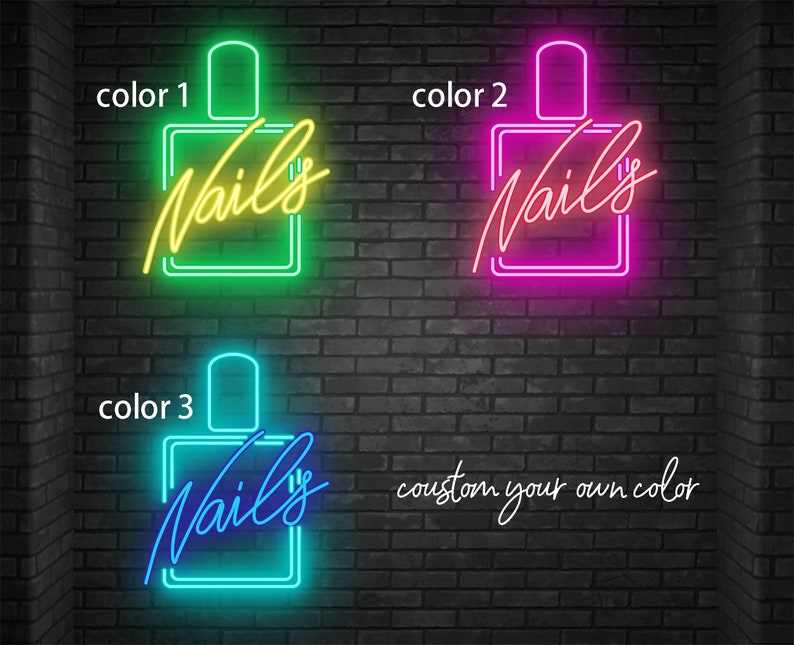 Led Nails Neon Sign Nail Store Sign Hair Salon Sign Beauty - Etsy