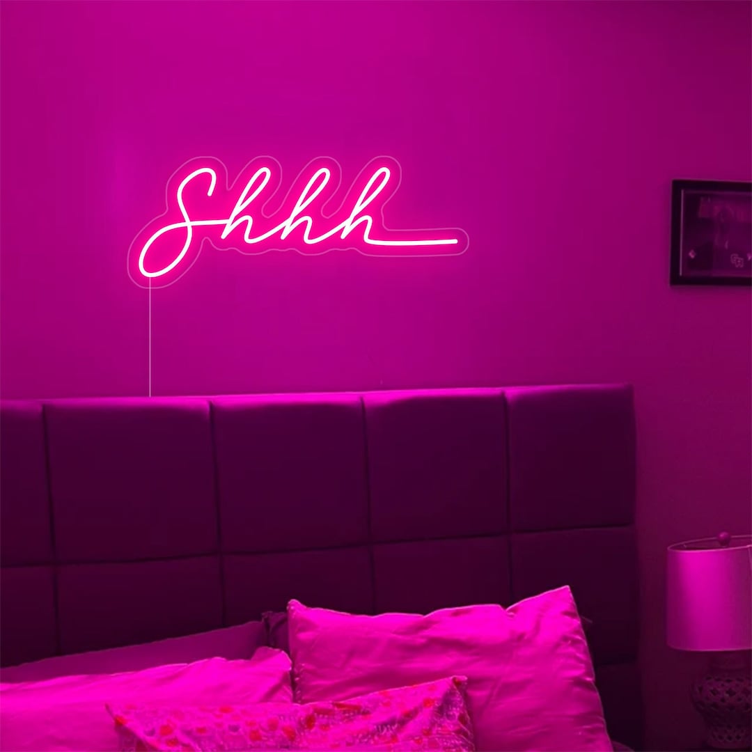 Shhh LED Neon Sign,shhh Led Sign,shhh Neon Light,shhh Wall Decor,neon ...