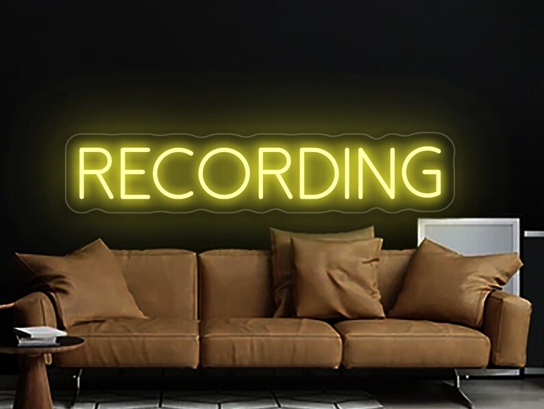 Recording LED Neon Sign Recording Led Sign Recording Light - Etsy