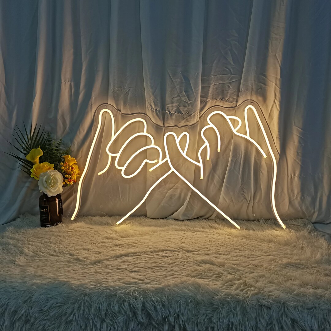 Pinkie Promise Neon LED Sign, Custom Made for Home Decor Bedroom Living ...