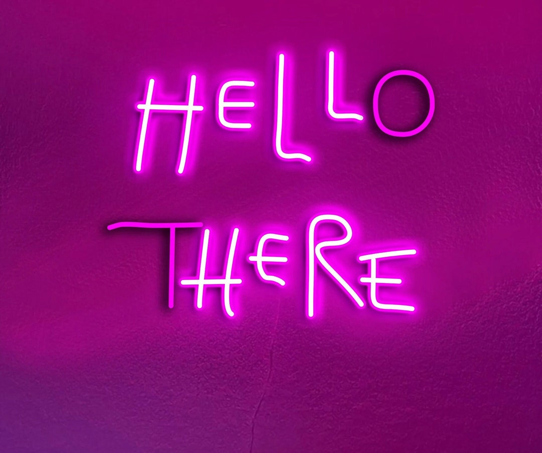 Led Hello There Neon Light / Led Hello There Neon Sign / Birthday Gift ...