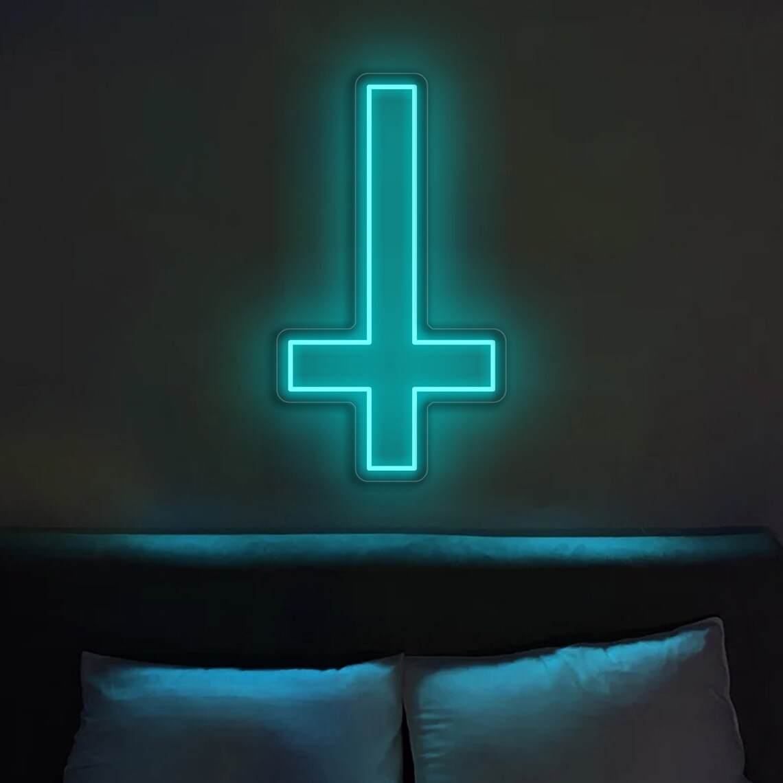 Inverted Cross LED Neon Sign Home Decor Devil Satan Light - Etsy