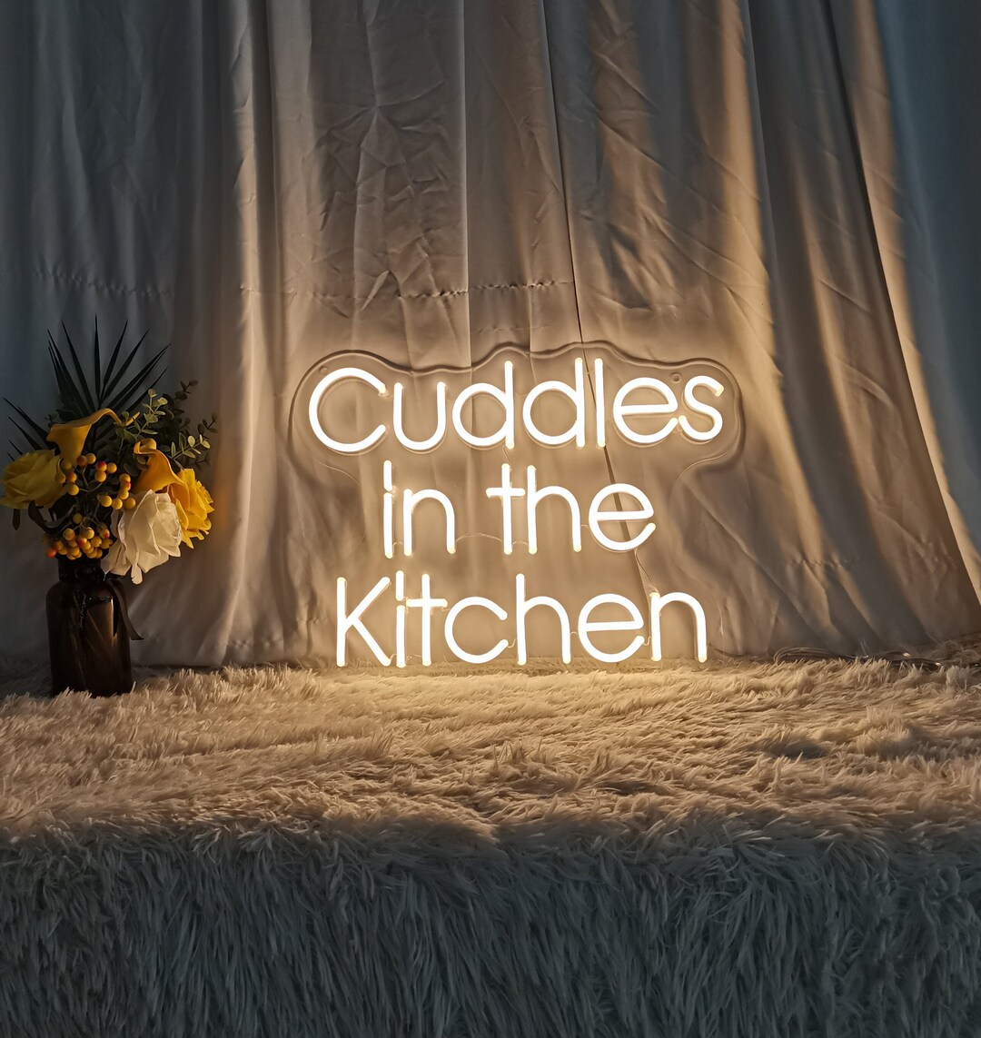 Cuddles in the Kitchen Led Neon Sign Neon Light Home Decor Custom Made ...
