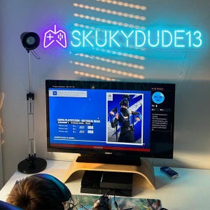 Custom Gamer Tag Neon Sign Gaming Wall Decor Custom LED Neon Light ...