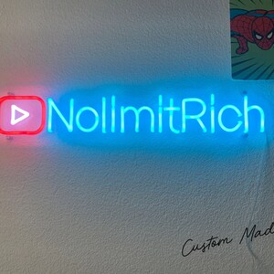 Custom Youtube Neon Sign Custom Twitch Neon Sign Neon Youtuber | Etsy