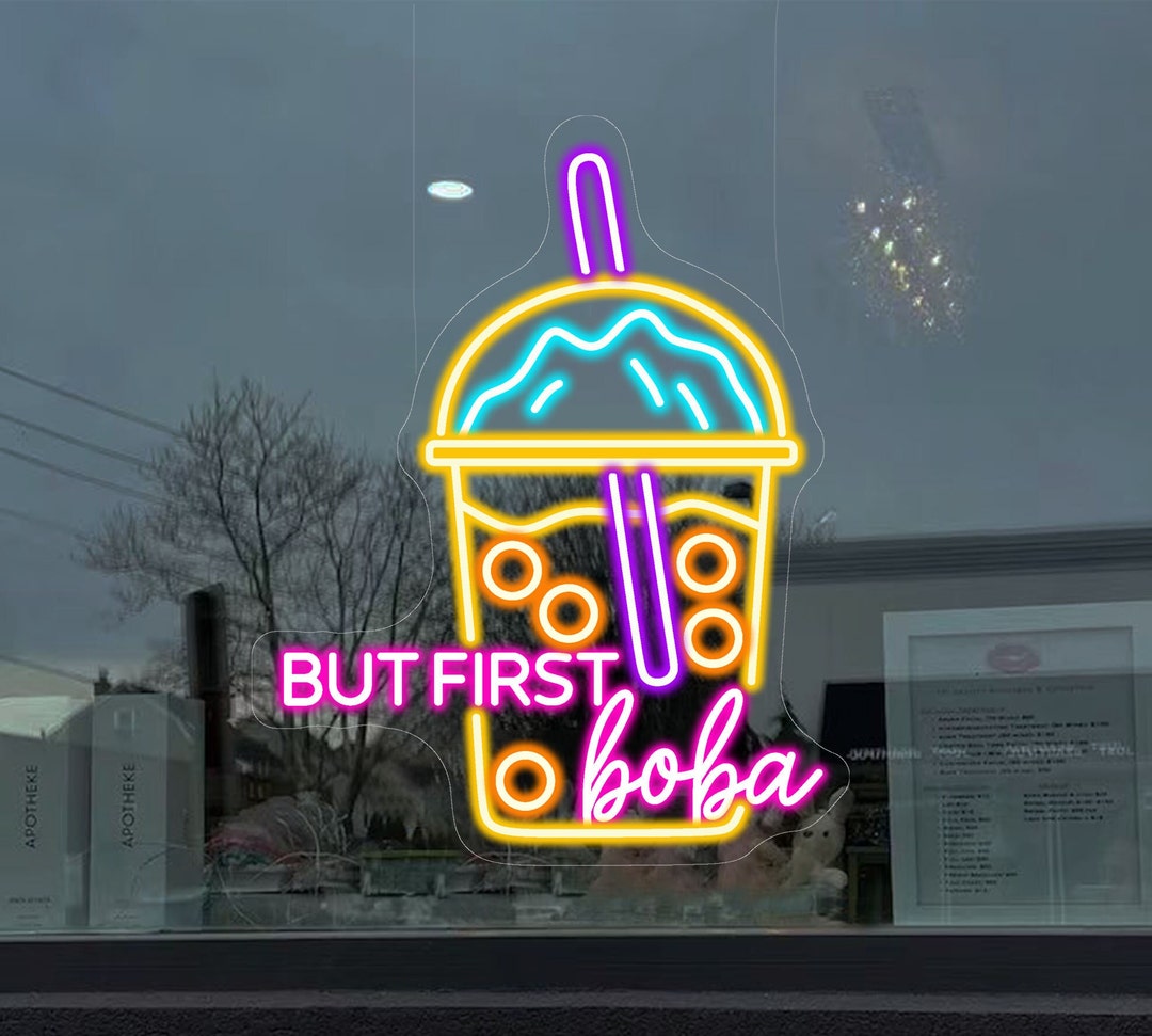Boba Tea Neon Sign, Bubble Tea Custom LED Light, Milk Tea Neon Light ...