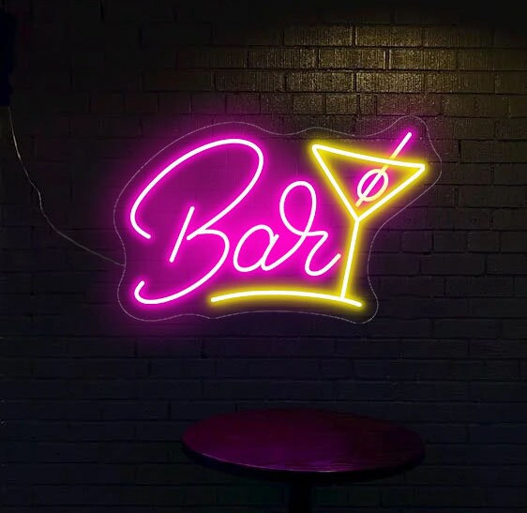 Bar Neon Sign, Bar Neon Light, Shop Wall Art Sign, Custom Neon Sign ...