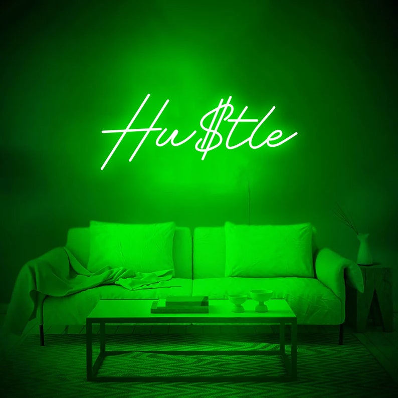 Hustle Led Neon Sign Hustle Neon Light Home Decor Custom Made Neon ...