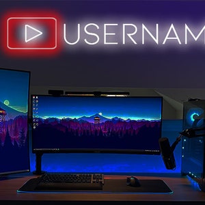 Custom Youtube Neon Sign Neon Youtuber Light Custom Youtuber - Etsy ...