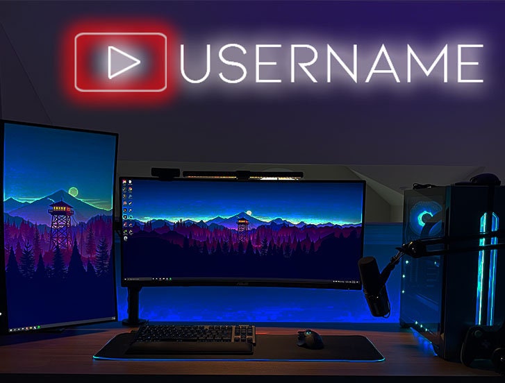 Custom Youtube Neon Sign Neon Youtuber Light Custom Youtuber | Etsy ...